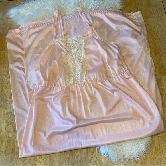 Sears | Intimates & Sleepwear | Vintage 7s 80s Sears Pink Silky Long ...